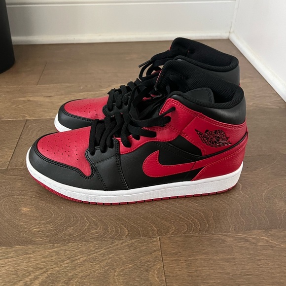 Nike | Shoes | Nike Air Jordan Black And Red Hightops Newworn Once ...